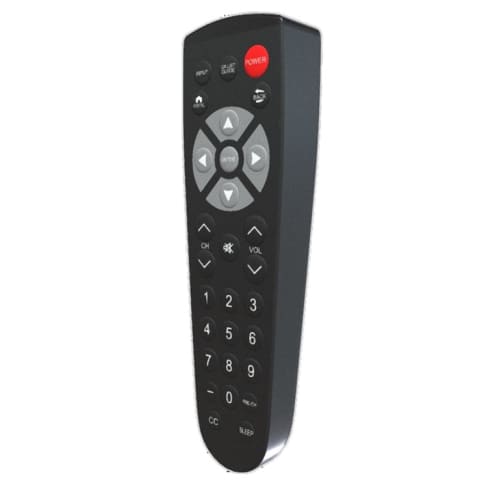 GuestSupply US | Clean Remote CR4B-2 Full Function TV Remote For LG, Samsung, RCA and Philips, Black
